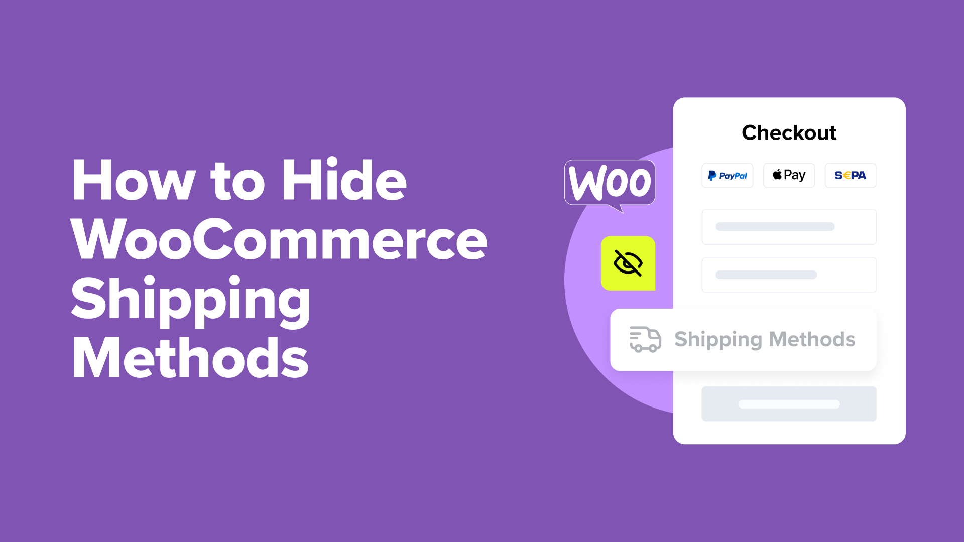 How To Hide Woocommerce Shipping Methods 2 Easy Ways Tech Glean